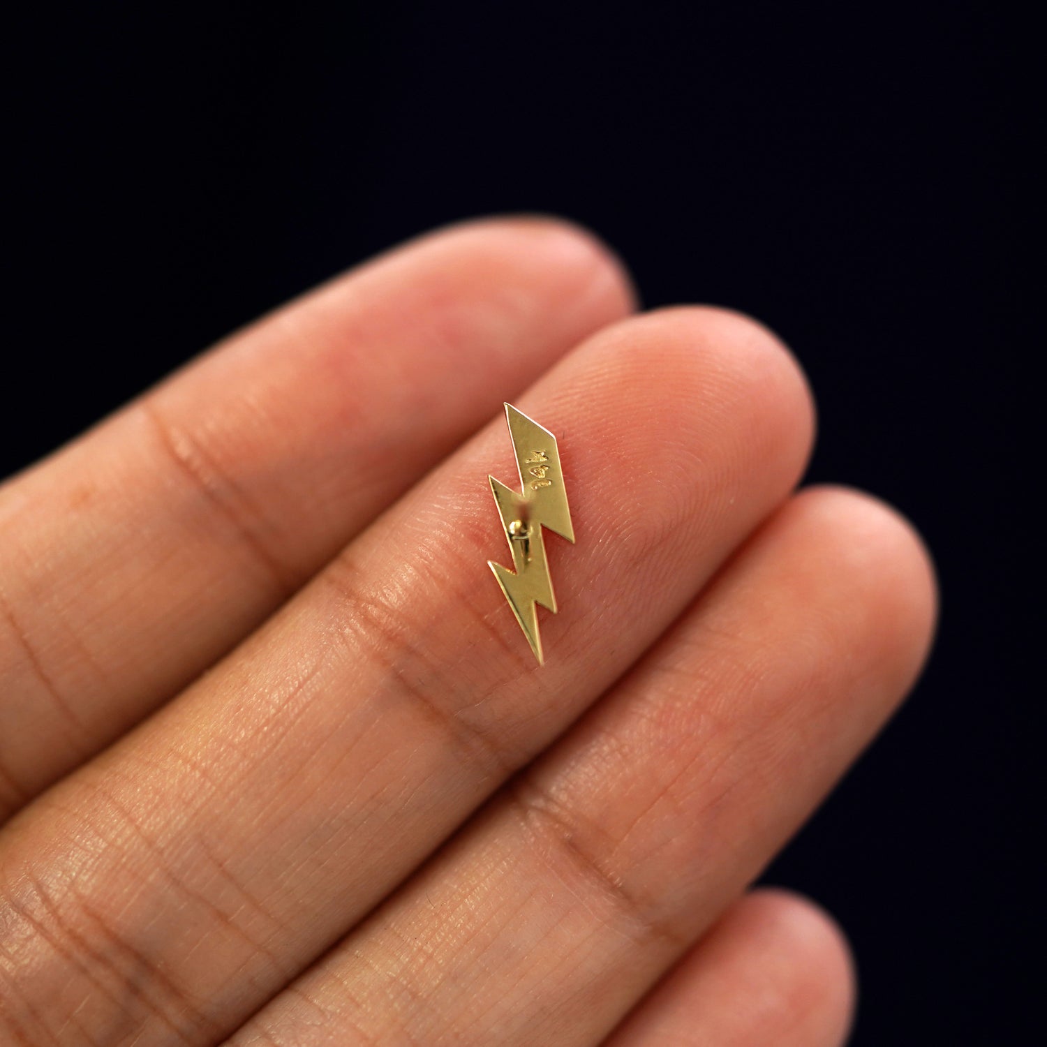 Automic Gold Lightning Bolt Earring | Sustainable Fine Jewelry