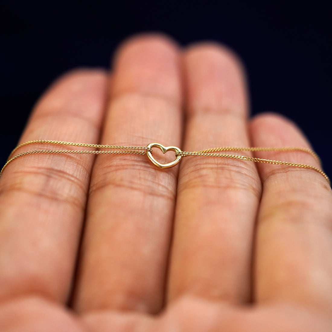 Automic Gold Heart Bracelet | Minimalist Sustainable Fine Jewelry