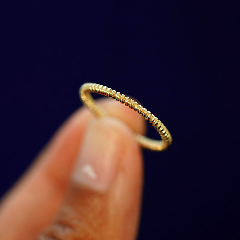 Automic Gold Rope Ring | Minimalist Sustainable Fine Jewelry