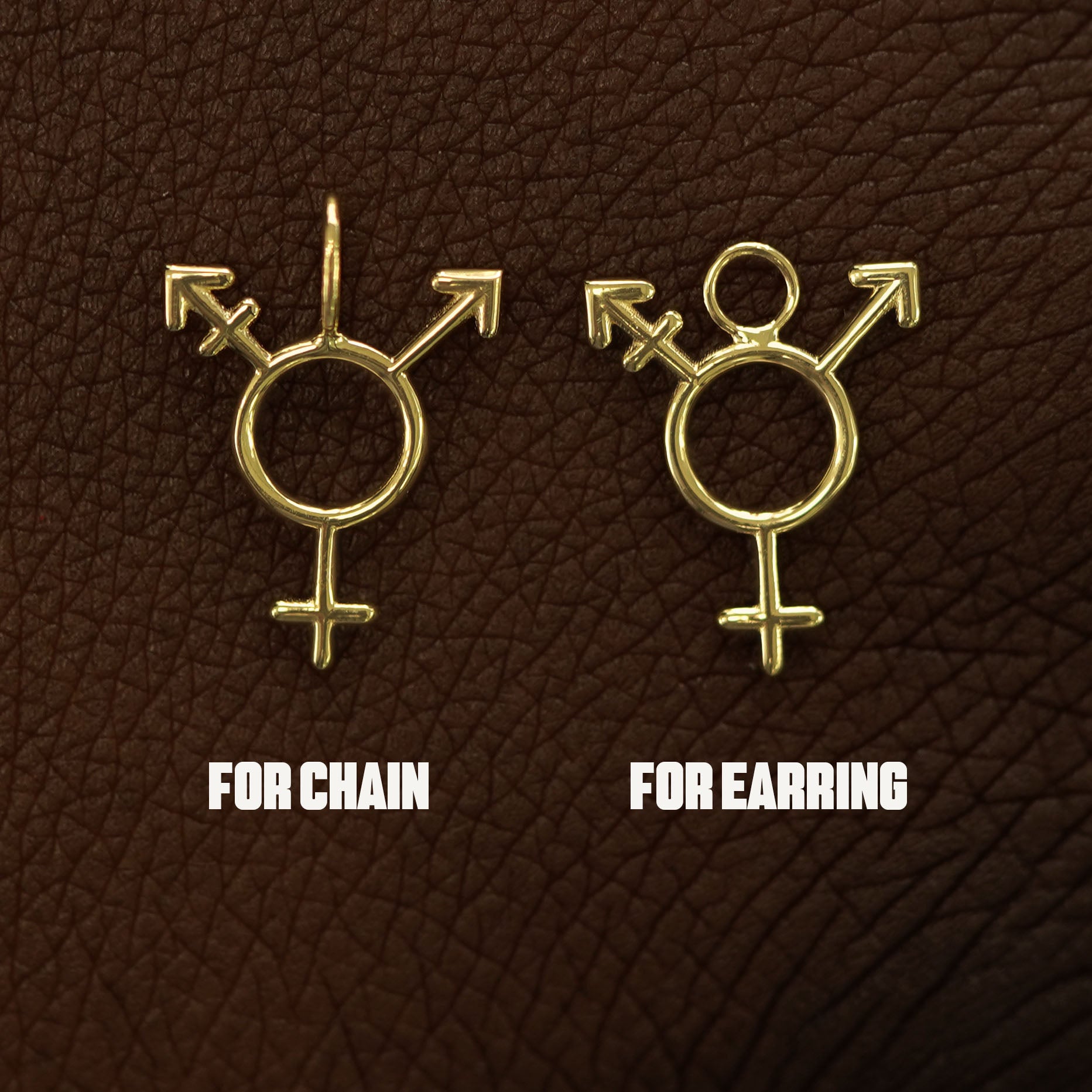 Automic Gold Trans Symbol Charm | Sustainable Fine Jewelry