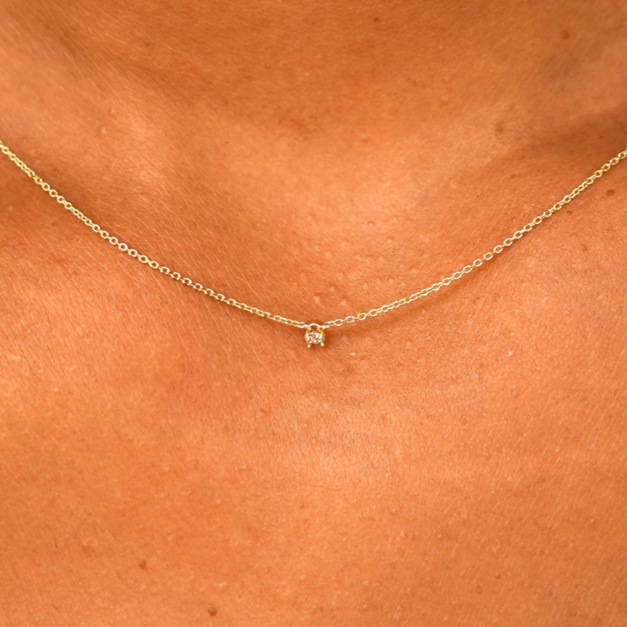 Automic Gold Diamond Cable Necklace | Sustainable Fine Jewelry