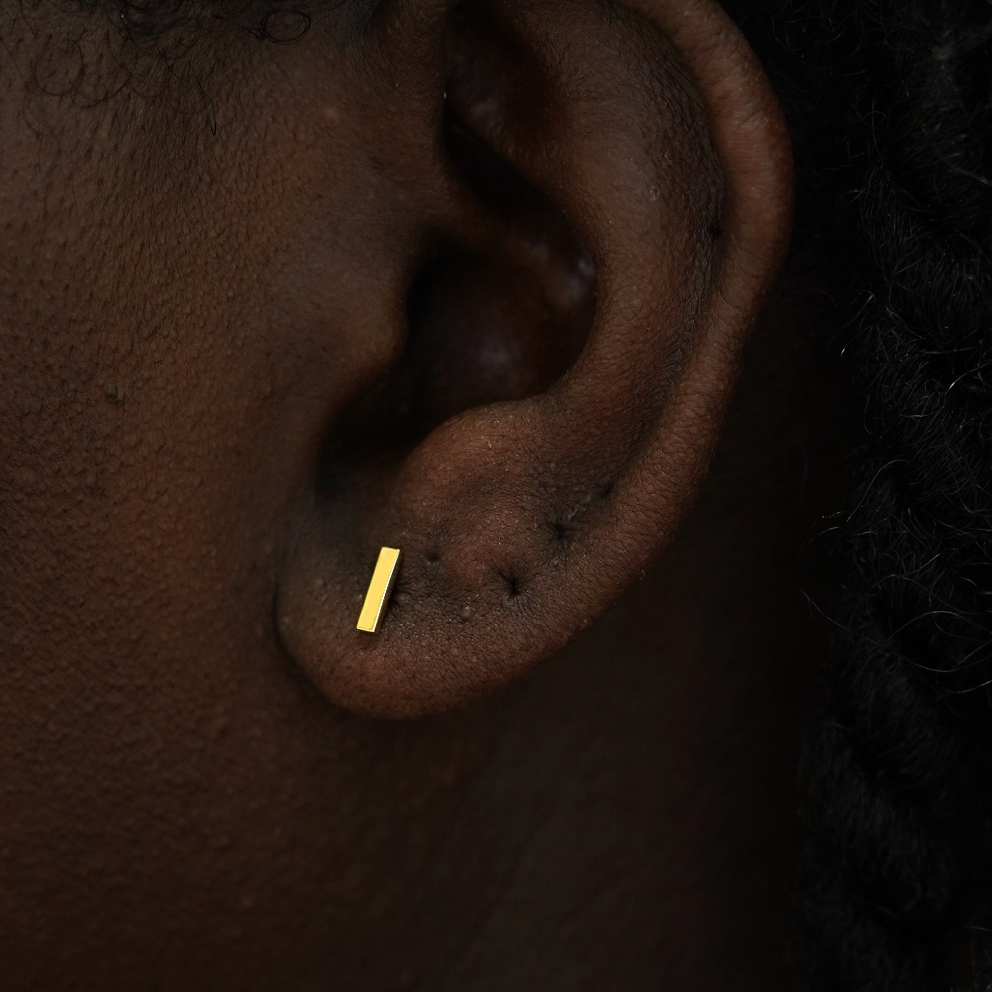 Automic Gold Bar Earring | Sustainable Fine Jewelry