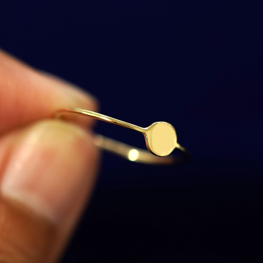 Circle Ring - Minimalist Fine Jewelry - Automic Gold