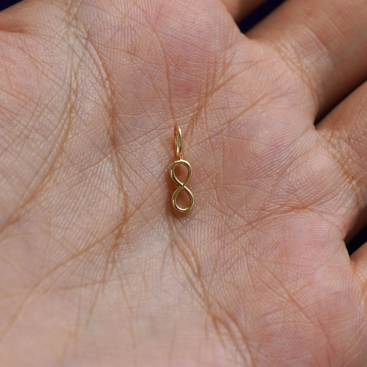 Automic Gold Infinity Charm | Minimalist Sustainable Fine Jewelry