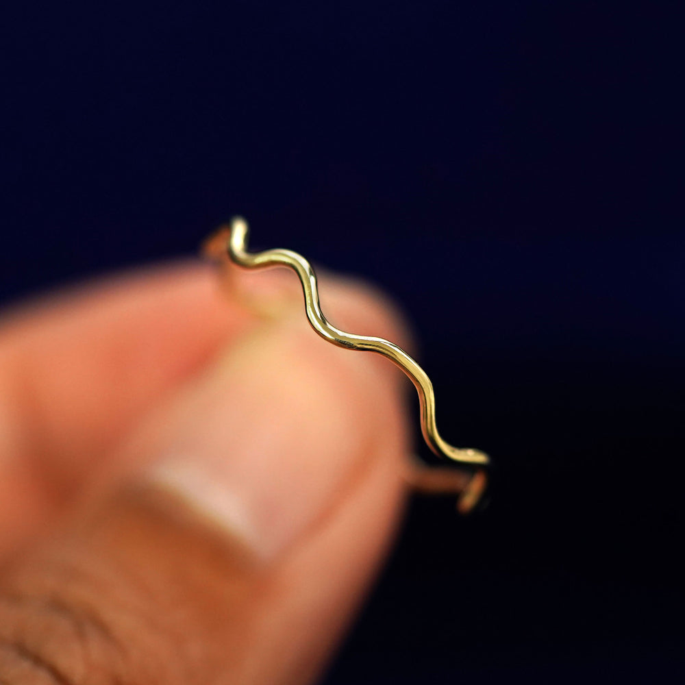 Automic Gold Wave Ring | Minimal, Sustainable Fine Jewelry