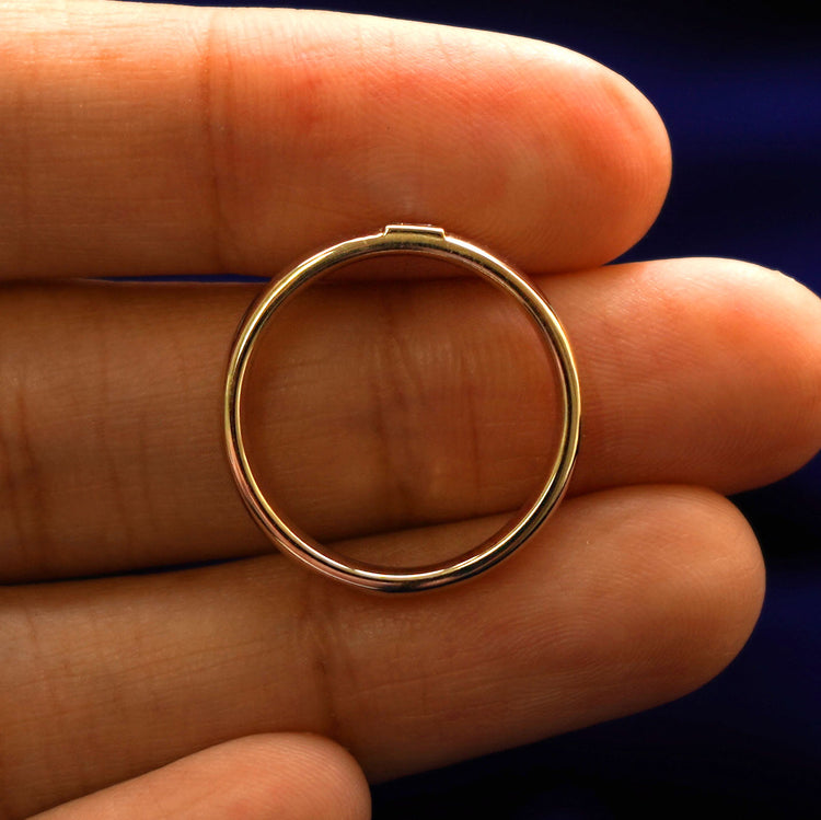 Automic Gold Square Carre Cut Diamond Band | Sustainable Fine Jewelry