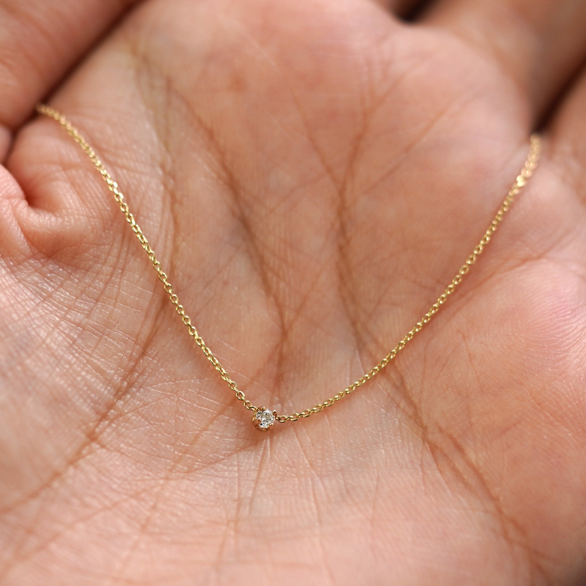 Automic Gold Diamond Cable Necklace | Sustainable Fine Jewelry