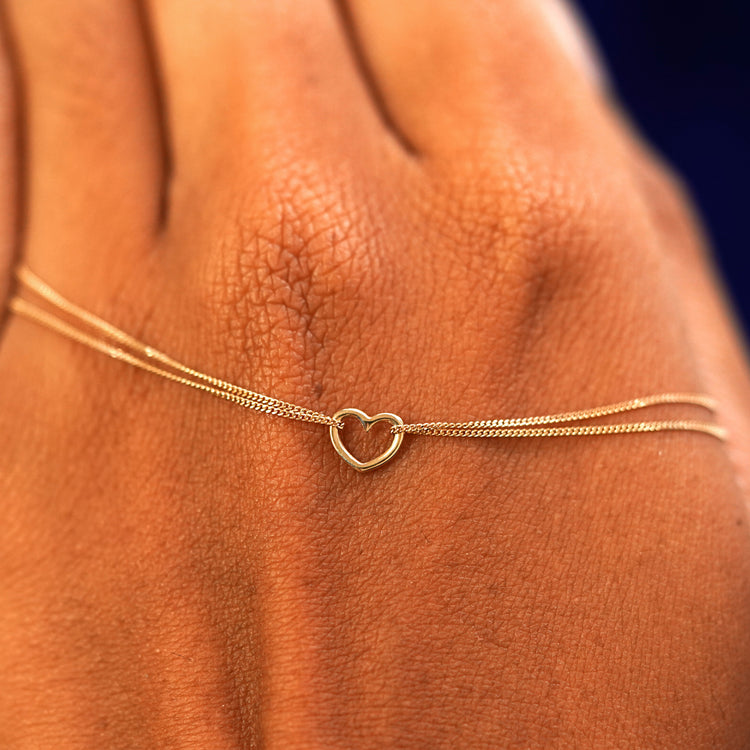 Automic Gold Heart Bracelet | Minimalist Sustainable Fine Jewelry
