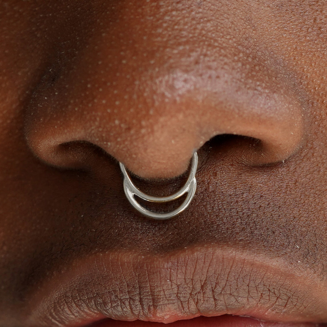 Automic Gold Double Circle Septum | Sustainable Fine Jewelry