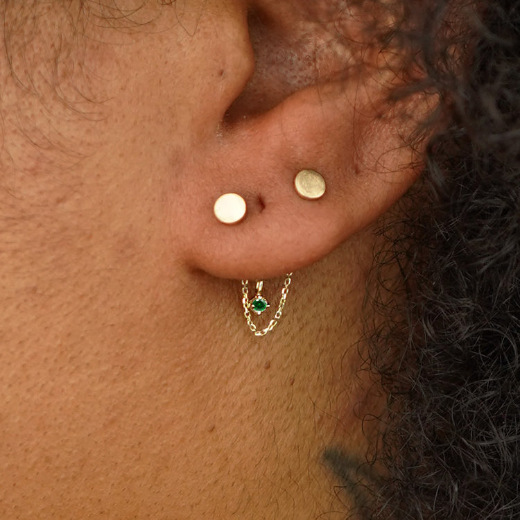 Automic Gold Gemstone Cable Connector | Sustainable Fine Jewelry