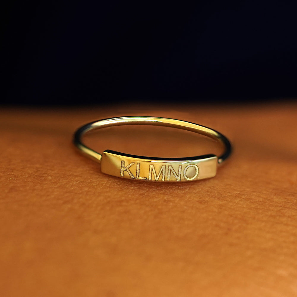 Bar Ring - Sustainable Fine Jewelry - Automic Gold