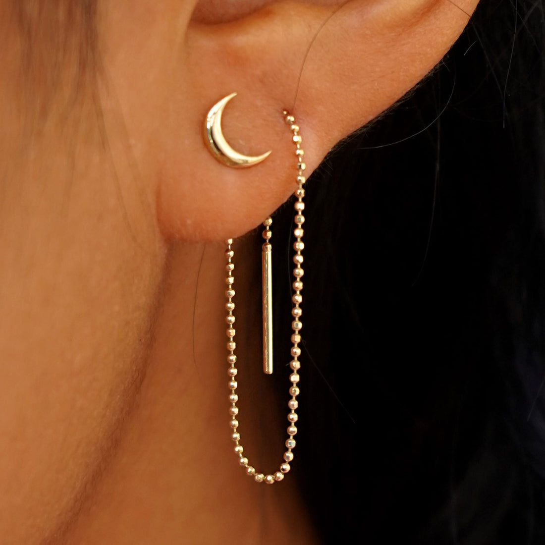 Automic Gold Extender Earring | Sustainable Fine Jewelry