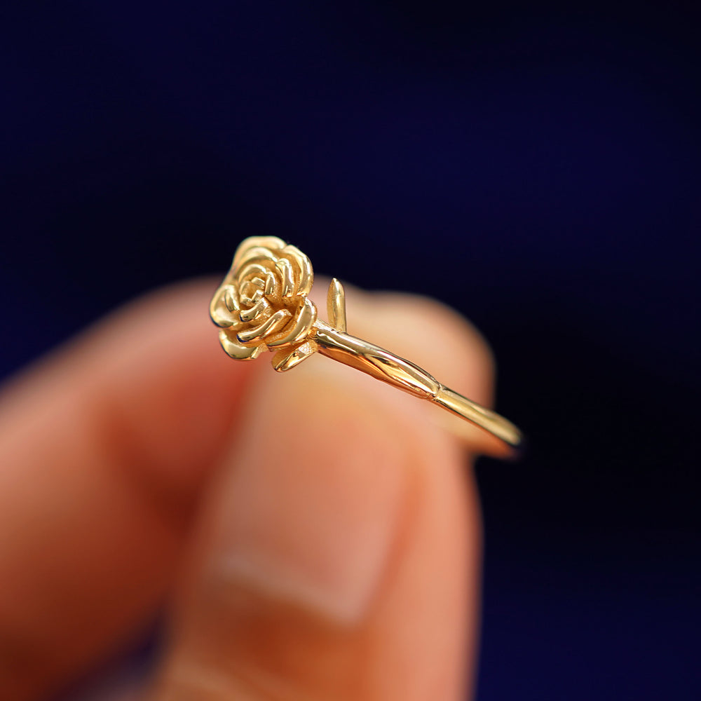 Automic Gold Rose Ring | Minimal Sustainable Fine Jewelry
