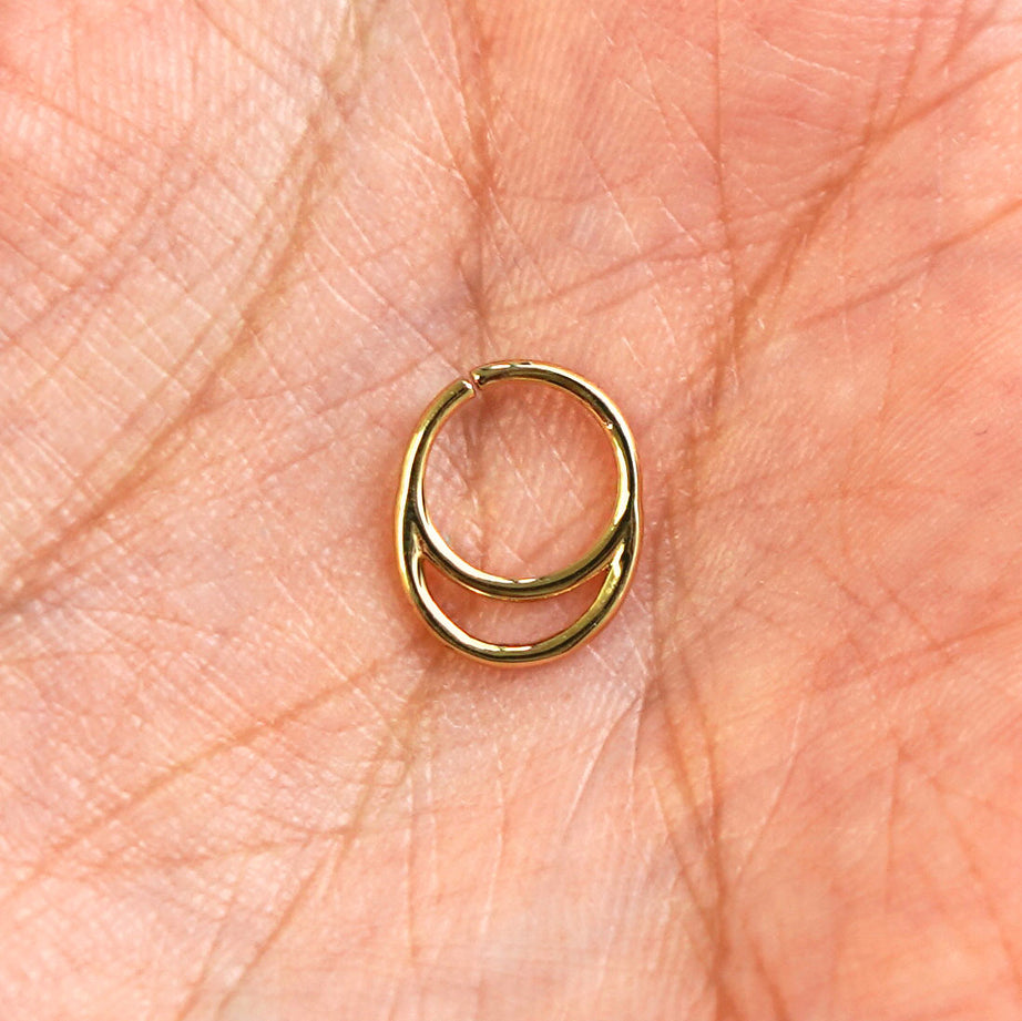 Automic Gold Double Circle Septum | Sustainable Fine Jewelry