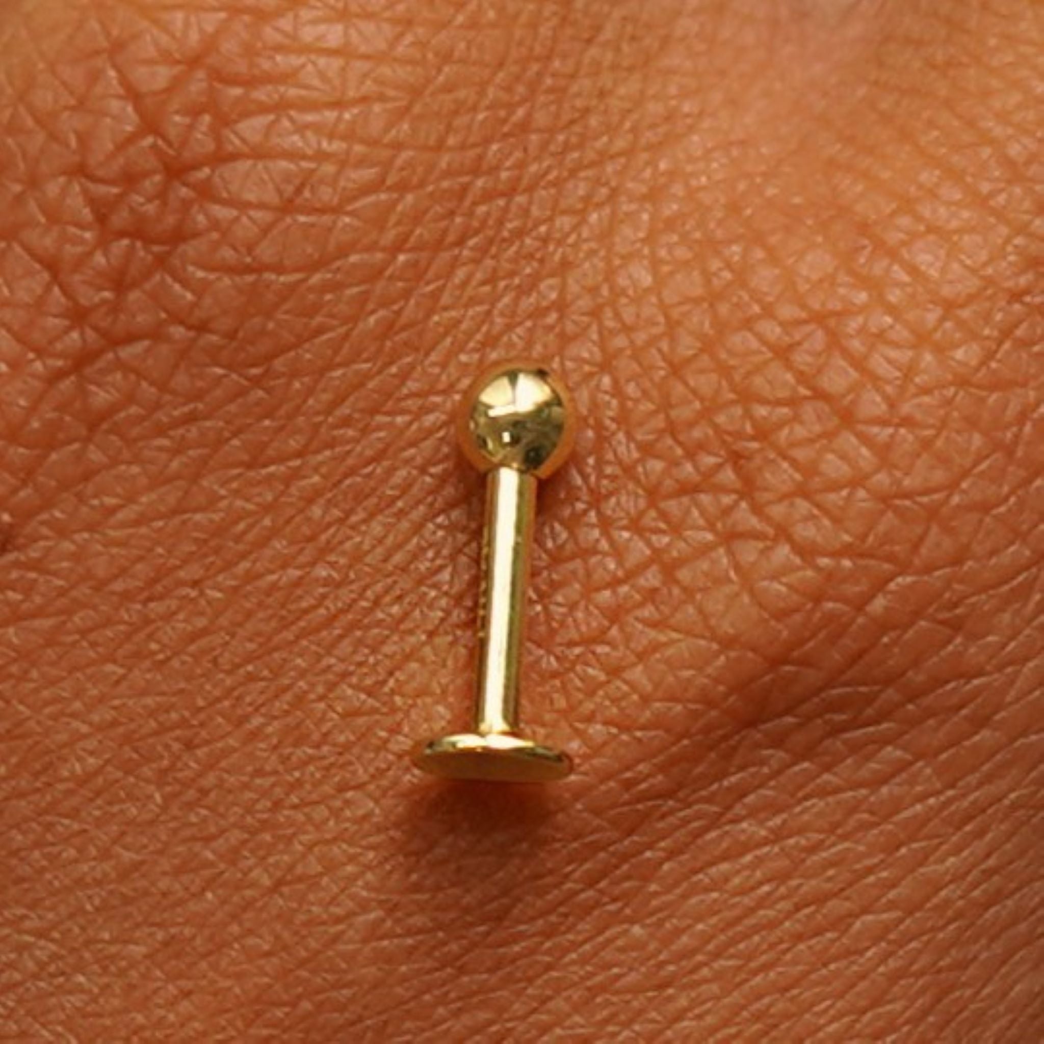 Automic Gold Large Labret Piercing | Sustainable Fine Jewelry