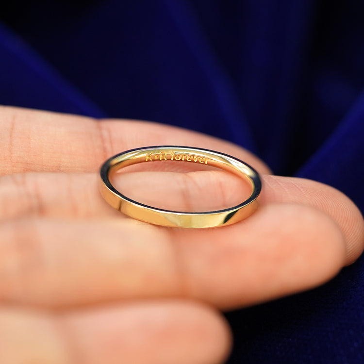 Automic Gold Industrial Mirror Band Ring | Sustainable Fine Jewelry