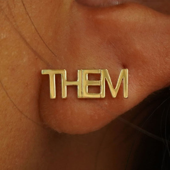 Automic Gold THEY / THEM Studs | Sustainable Fine Jewelry