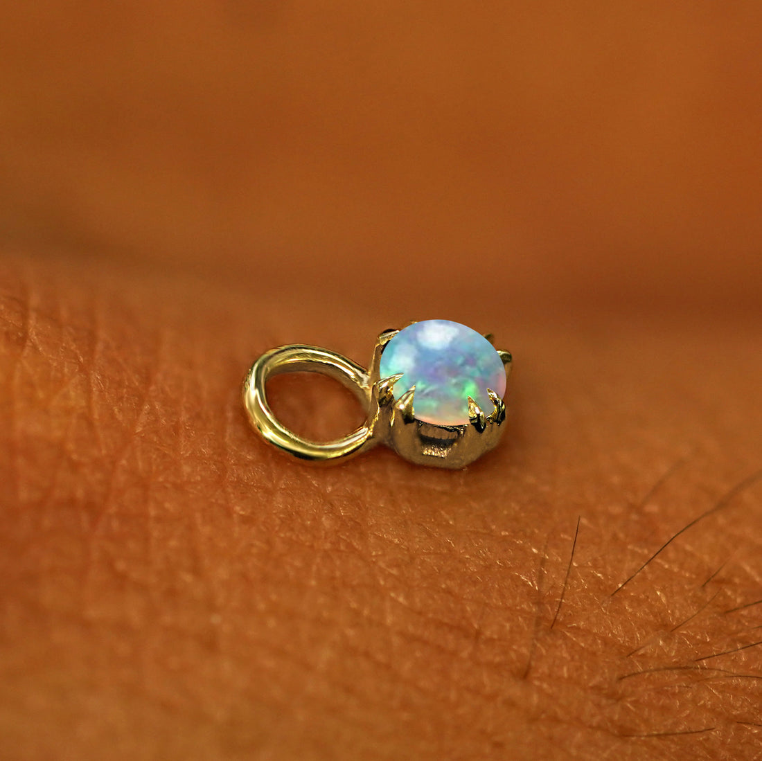 Automic Gold Opal Charm | Minimalist Sustainable Fine Jewelry