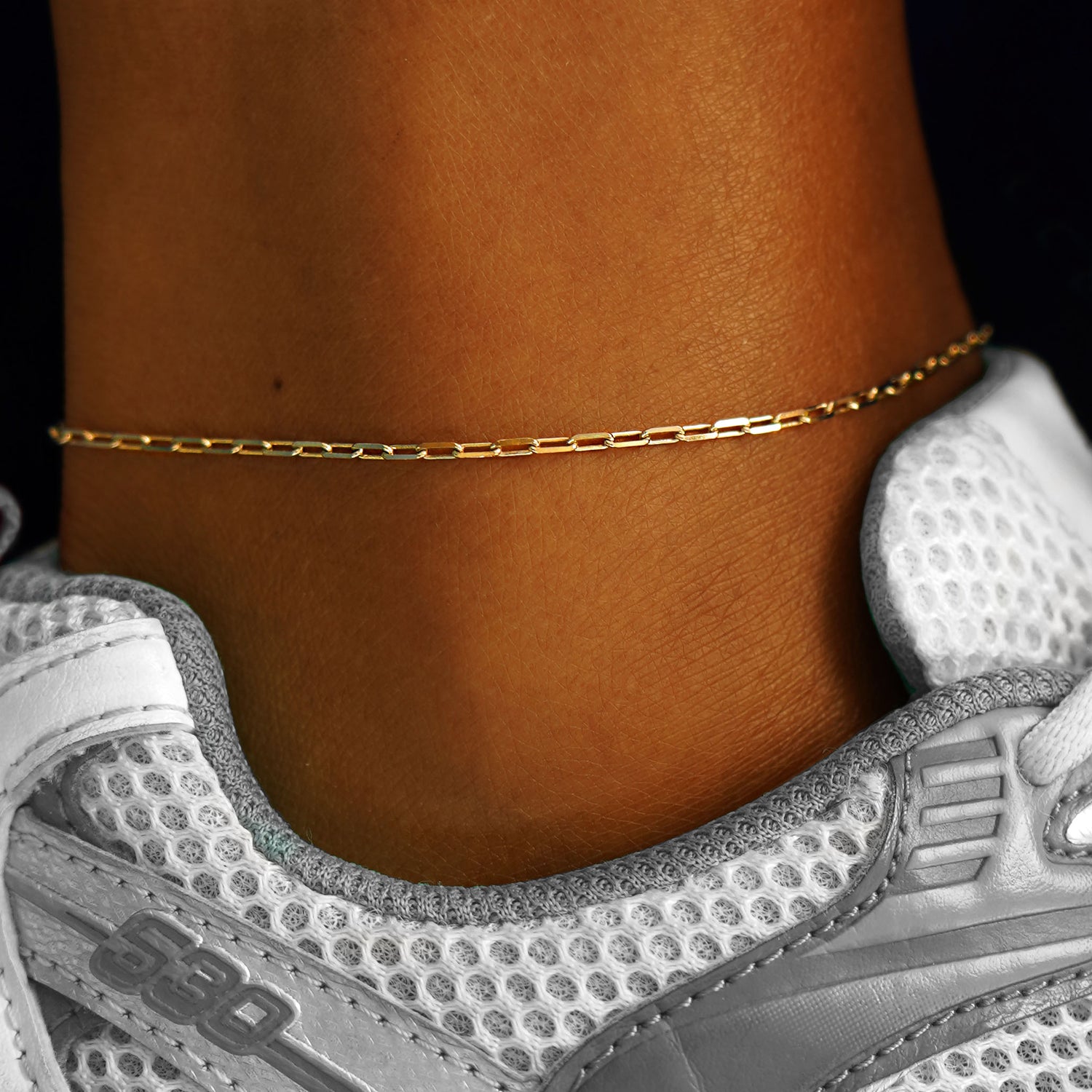 Automic Gold Butch Anklet | Minimalist Sustainable Fine Jewelry