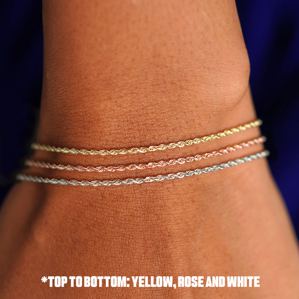 Automic Gold Rope Anklet | Minimalist Sustainable Fine Jewelry