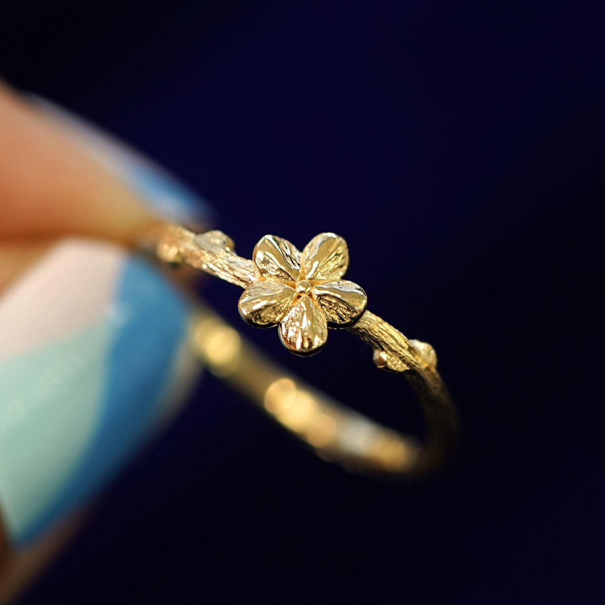 Automic Gold Sakura Ring | Minimal Sustainable Fine Jewelry