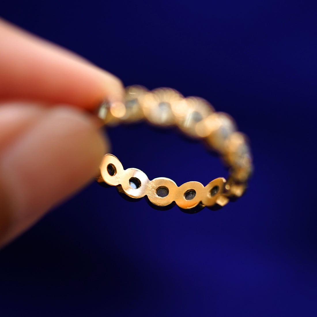Automic Gold Milgrain Diamond Band | Fine Jewelry