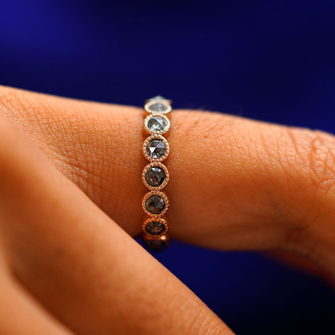 Automic Gold Milgrain Diamond Band | Fine Jewelry
