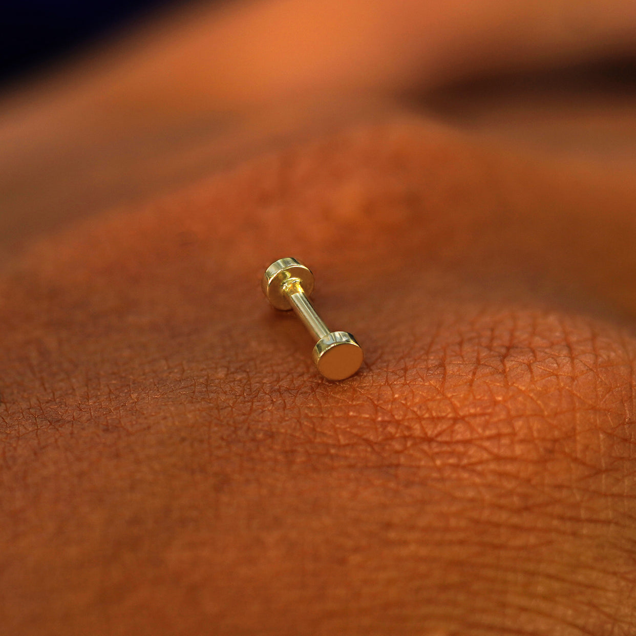 Automic Gold Small Circle Flatback Piercing | Fine Jewelry