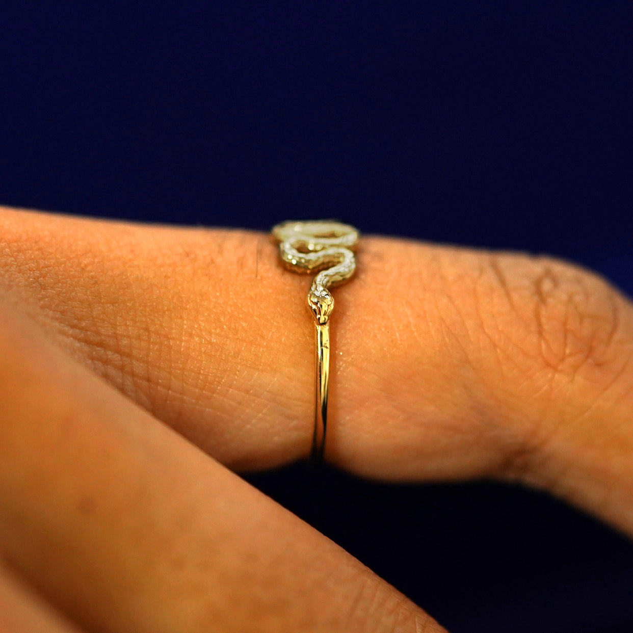 Automic Gold Snake Ring | Minimal Sustainable Fine Jewelry