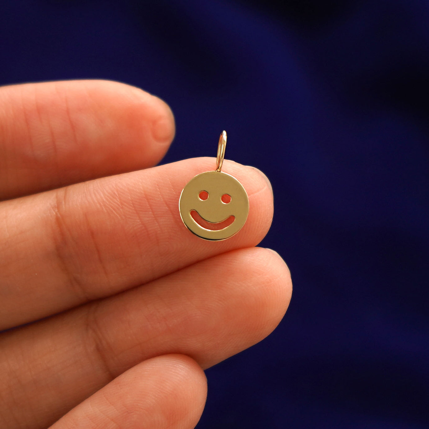 Automic Gold Smiley Face Charm | Sustainable Fine Jewelry