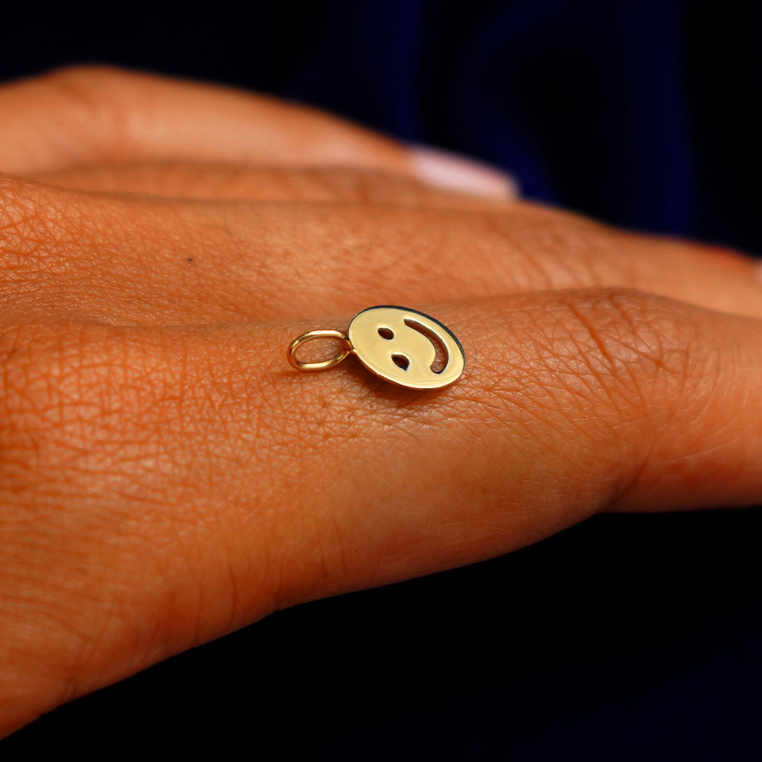 Automic Gold Smiley Face Charm | Sustainable Fine Jewelry