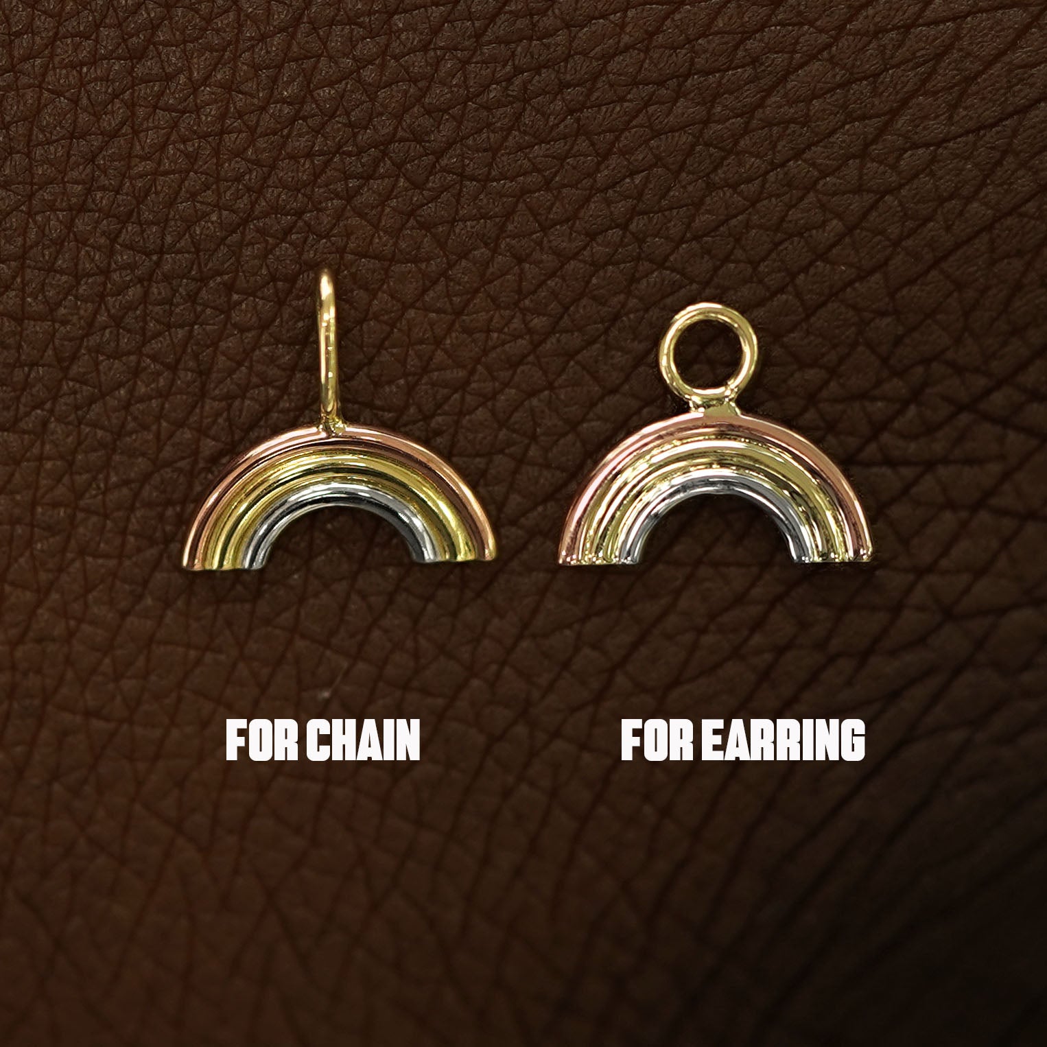 Automic Gold Rainbow Charm | Minimalist Sustainable Fine Jewelry
