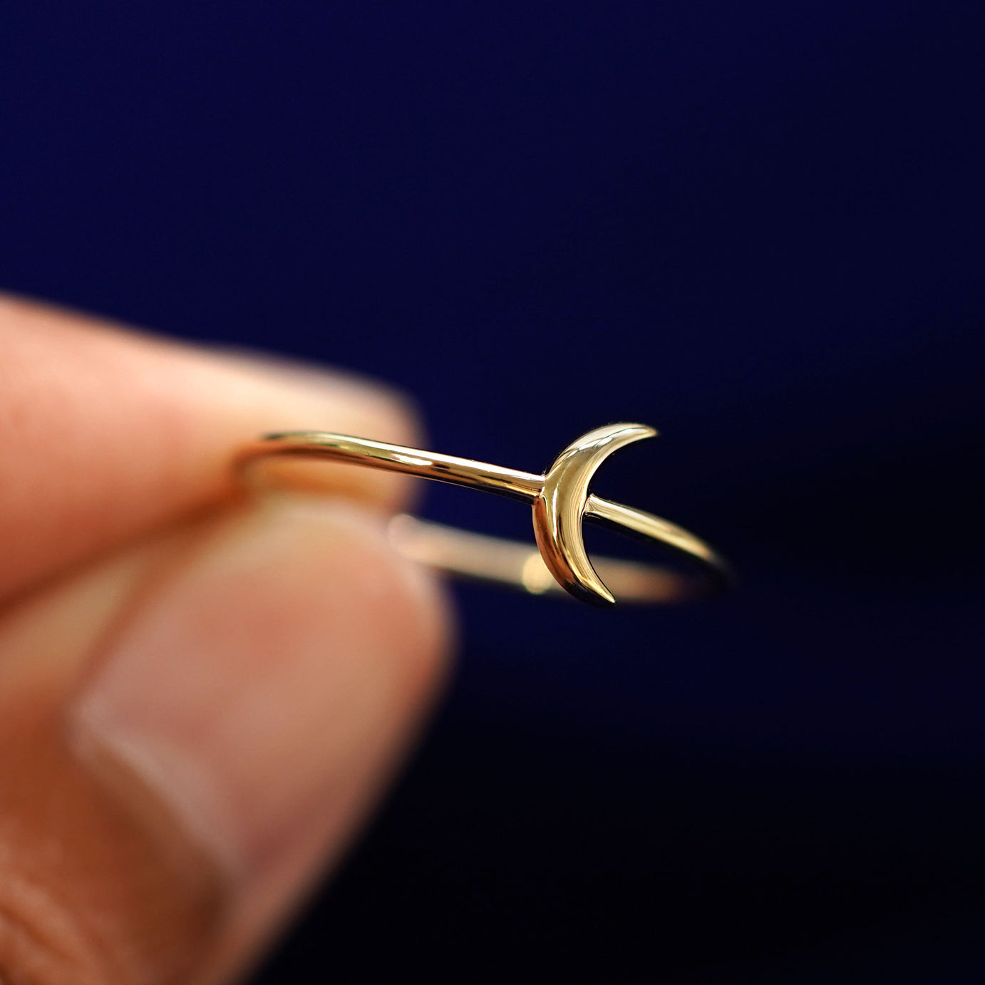 Automic Gold Moon Ring | Minimal Sustainable Fine Jewelry