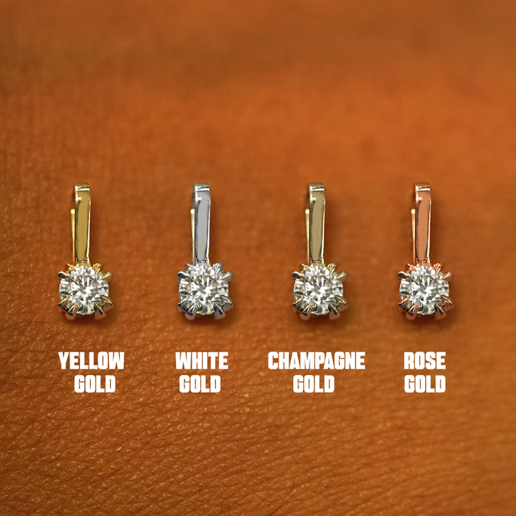 Automic Gold Diamond Charm | Minimalist Sustainable Fine Jewelry