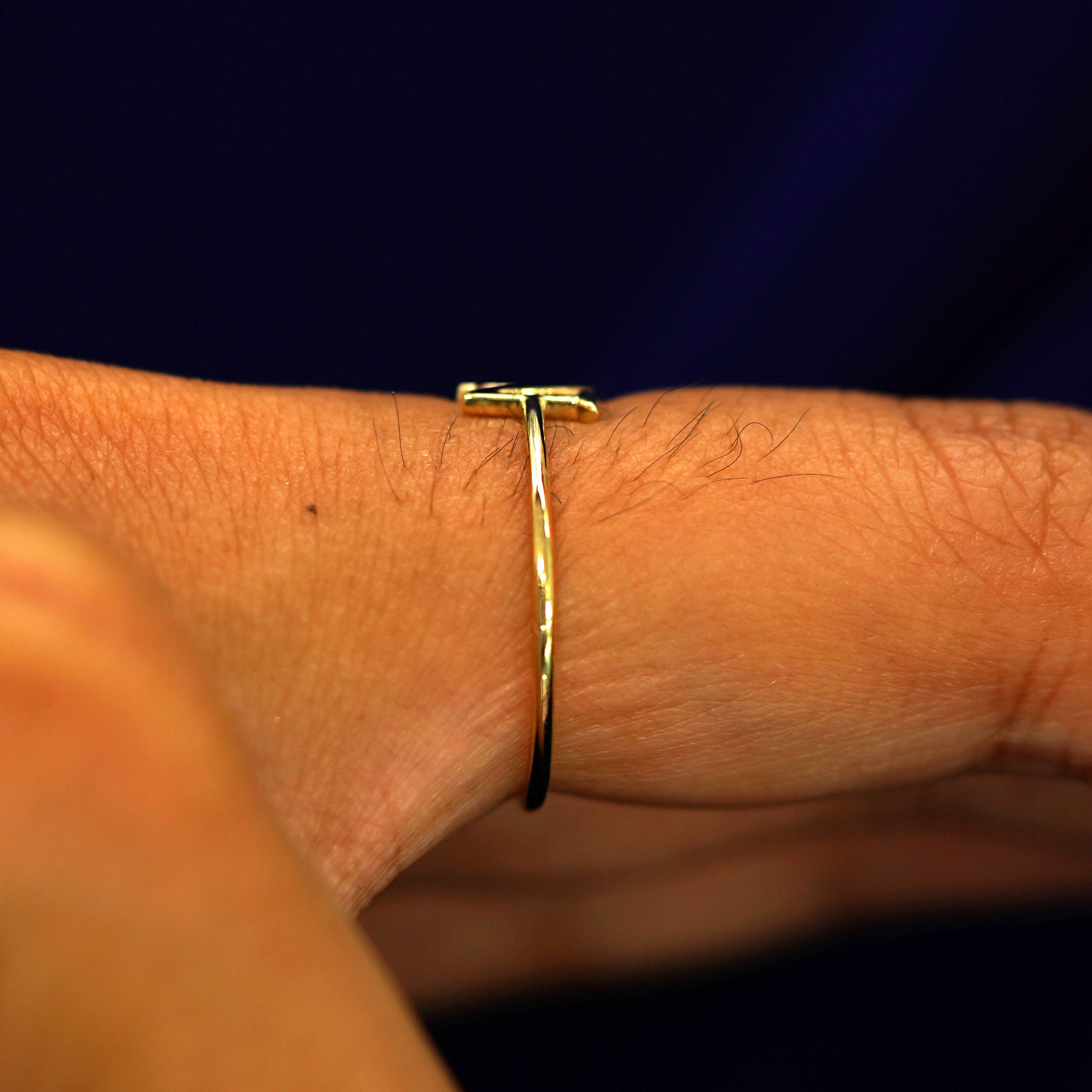 Automic Gold Initial Ring | Minimalist Sustainable Fine Jewelry