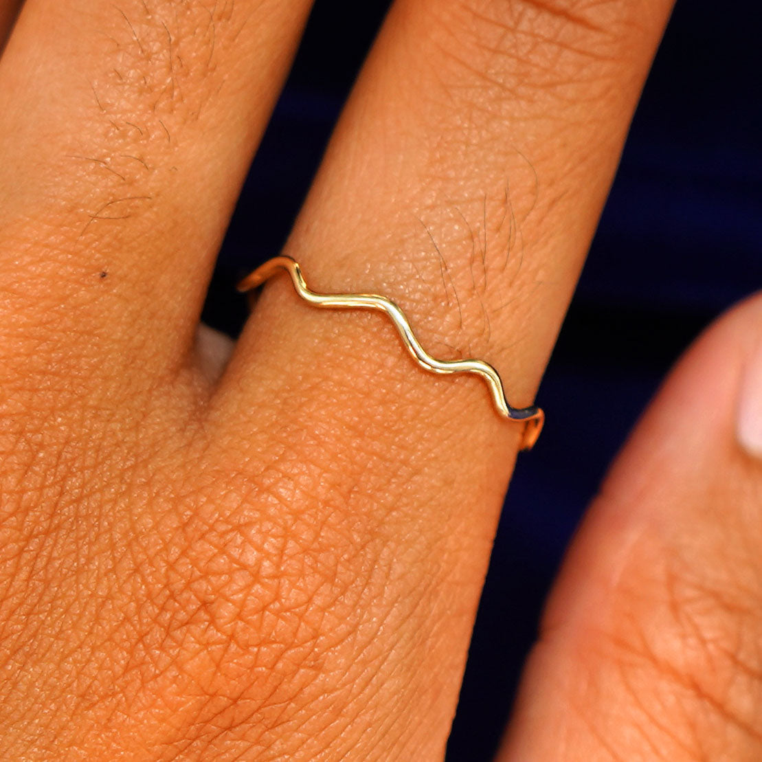 Automic Gold Wave Ring | Minimal, Sustainable Fine Jewelry