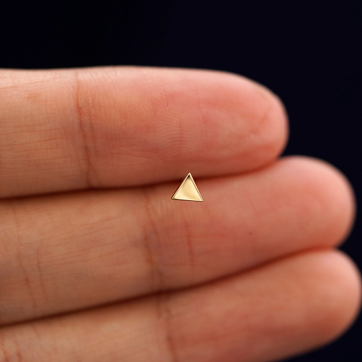 Automic Gold Triangle Earring | Sustainable Fine Jewelry