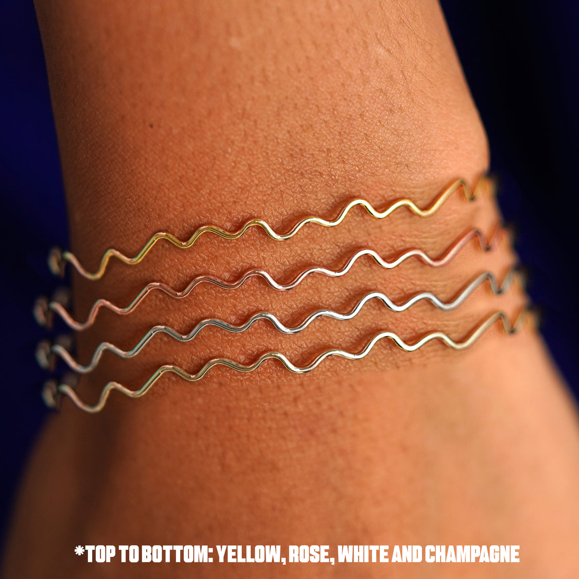 Automic Gold Wave Bangle | Minimalist Sustainable Fine Jewelry