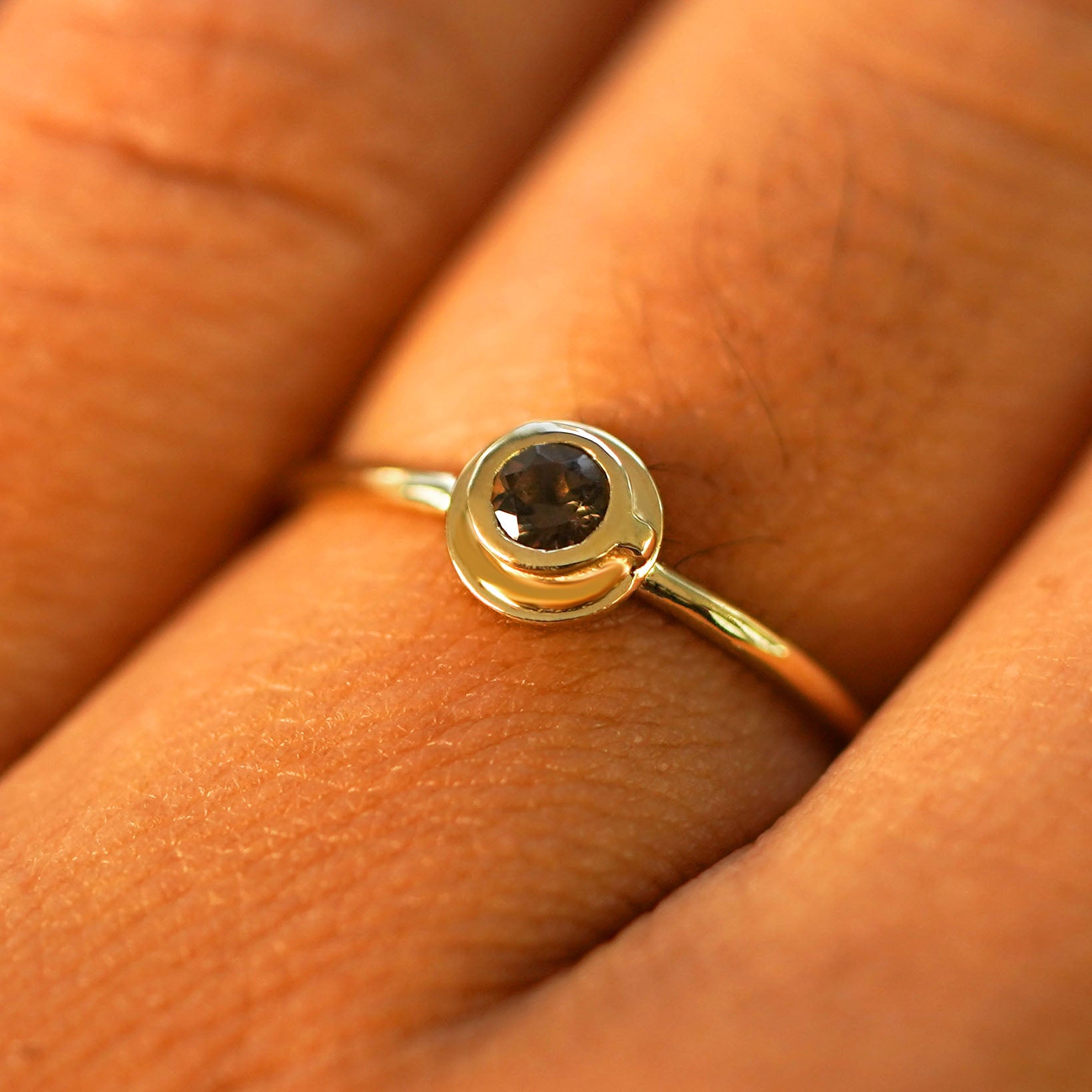Automic Gold Coffee Cup Ring | Minimalist Fine Jewelry
