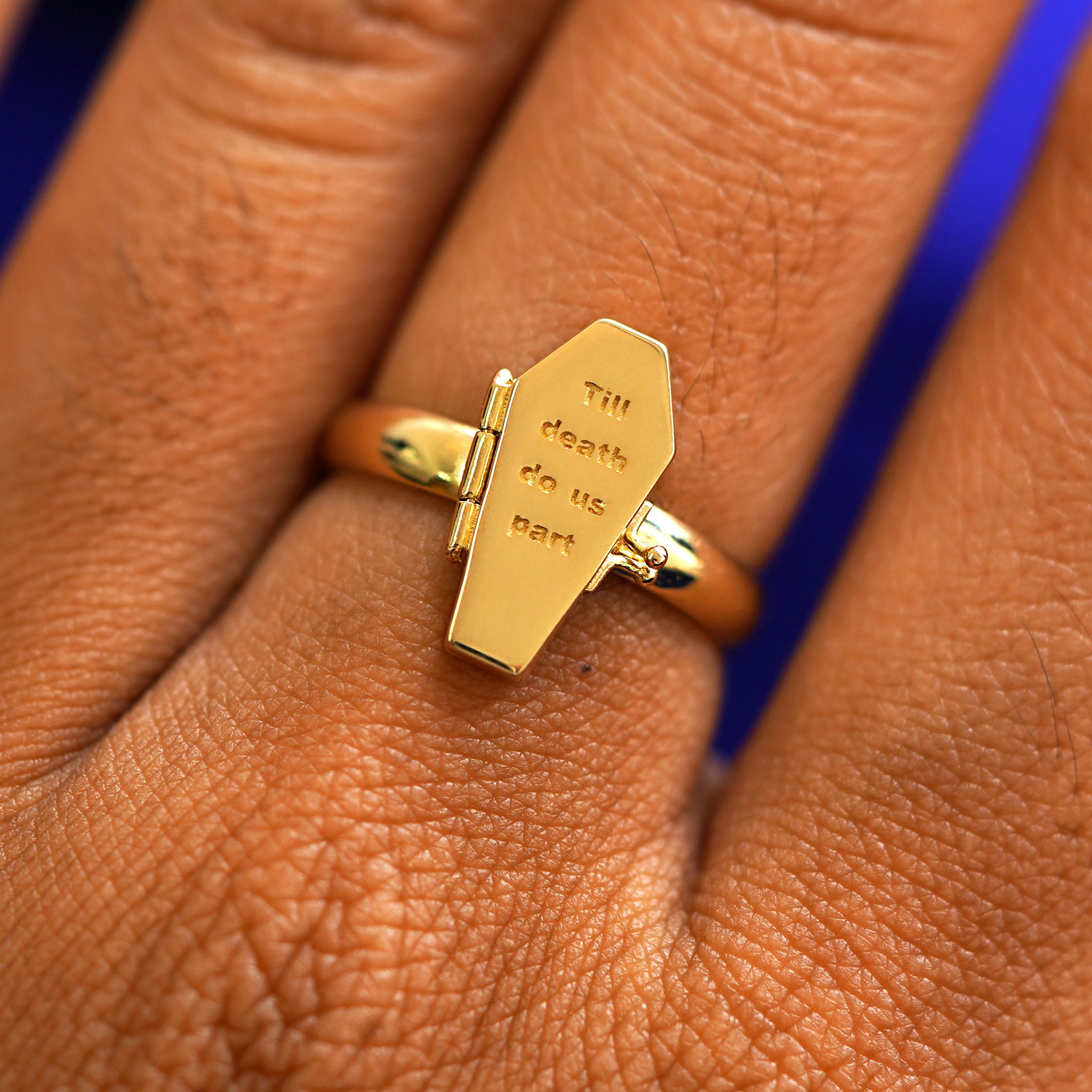 Coffin Ring - 14k Solid Gold Jewelry - Automic Gold