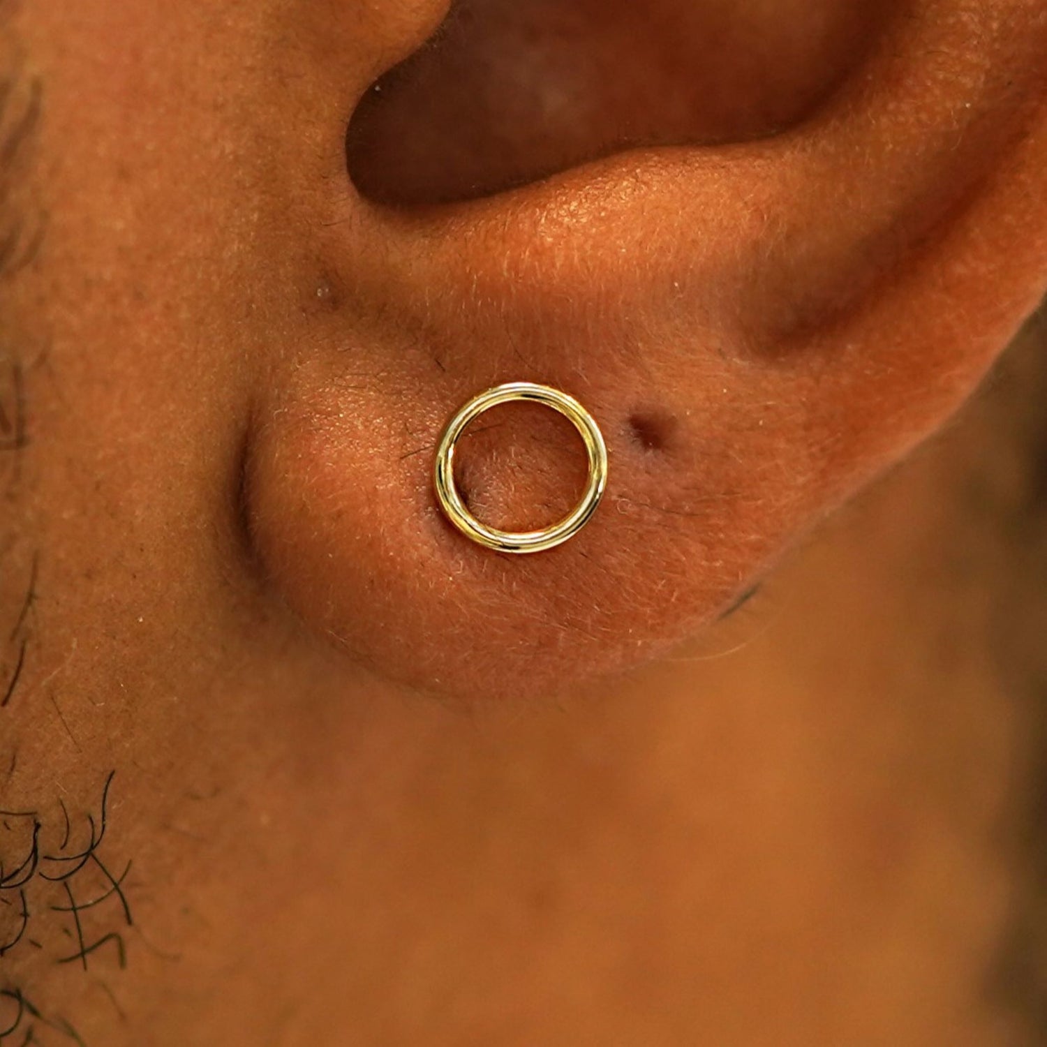 Automic Gold Open Circle Earring | Sustainable Fine Jewelry