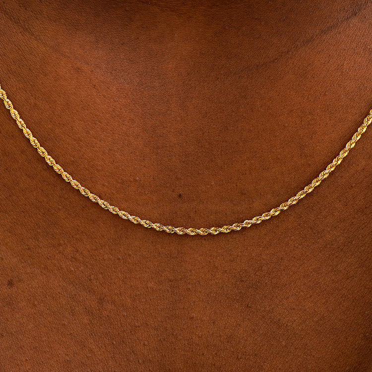 Automic Gold Rope Chain | Minimalist Sustainable Fine Jewelry