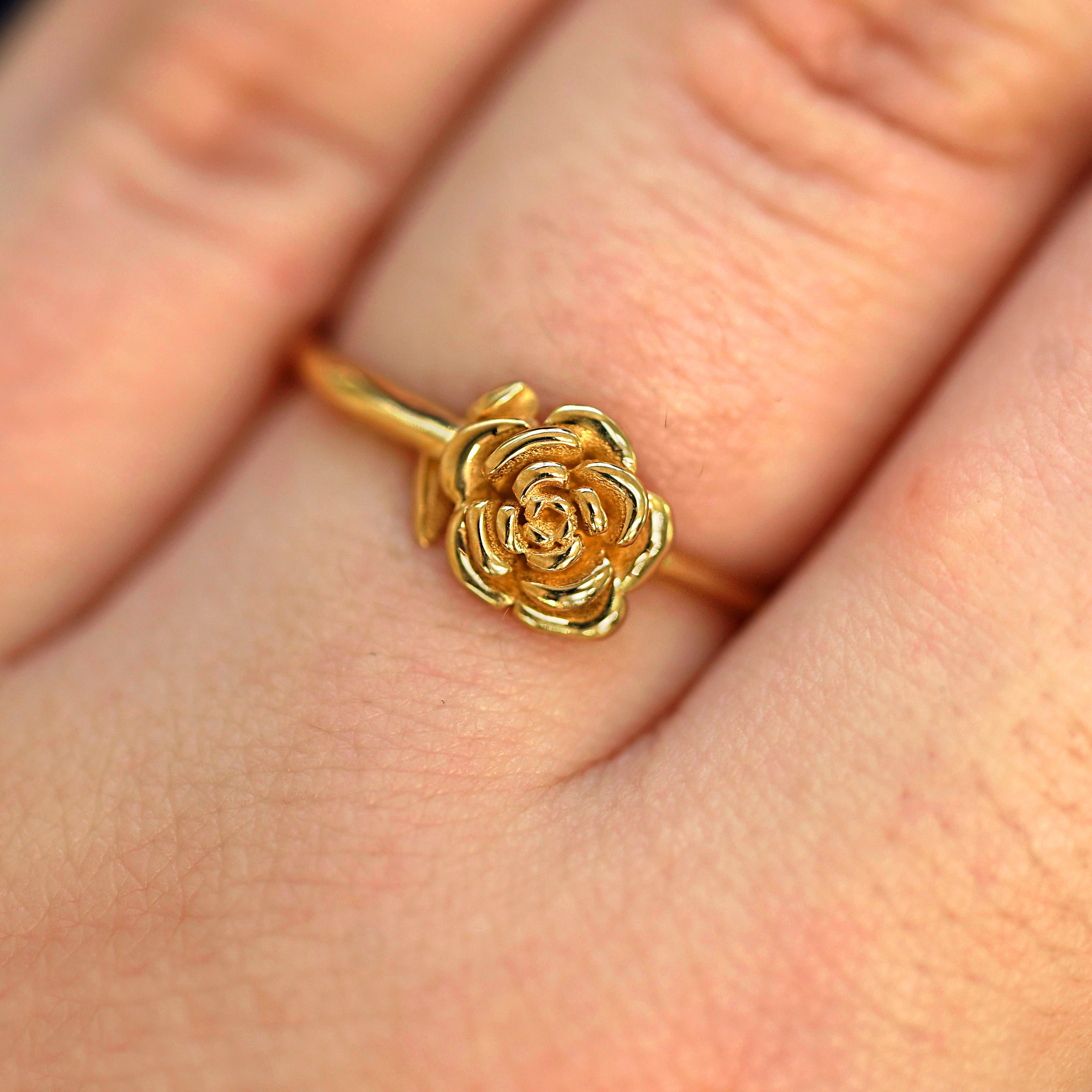 Automic Gold Rose Ring | Minimal Sustainable Fine Jewelry