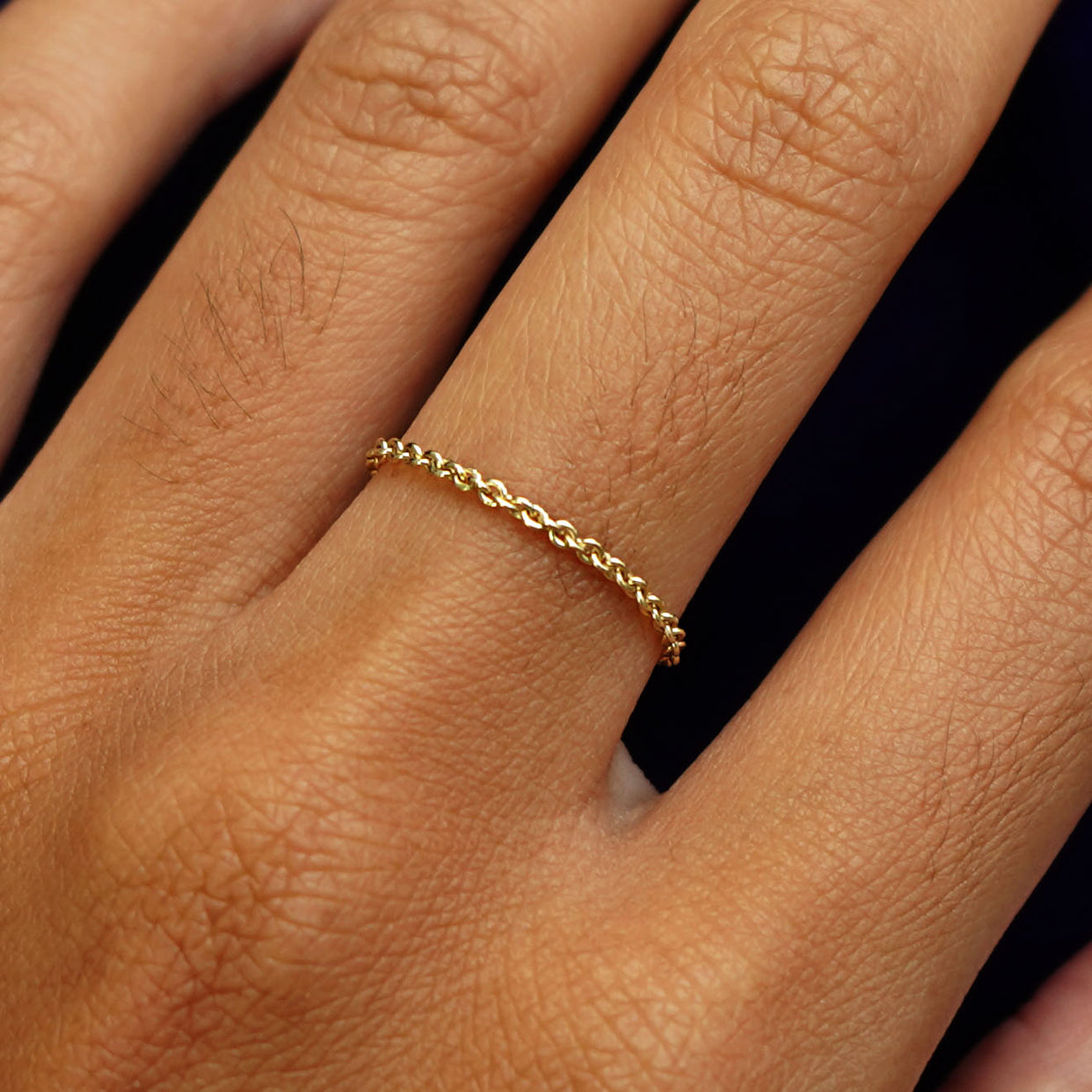 Thick Cable Ring - Sustainable Fine Jewelry - Automic Gold