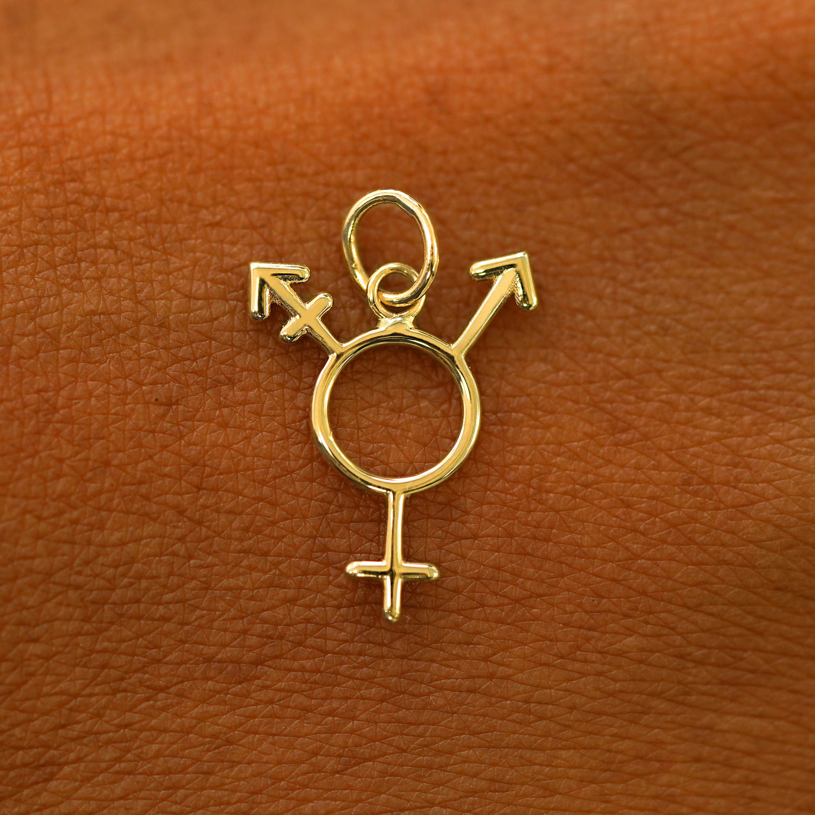 Automic Gold Trans Symbol Charm | Sustainable Fine Jewelry