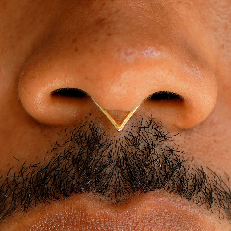 Automic Gold Triangle Septum | Minimalist Sustainable Fine Jewelry
