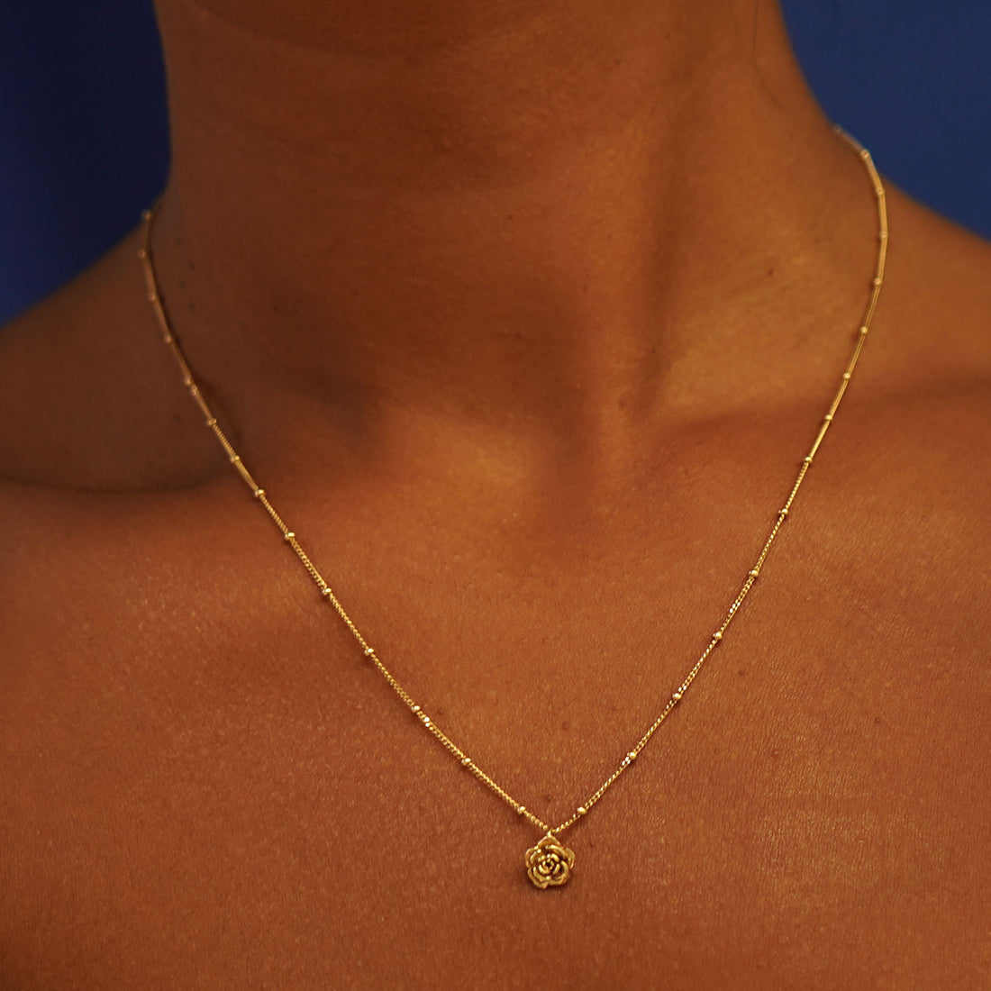 Automic Gold Rose Charm | Minimalist Sustainable Fine Jewelry