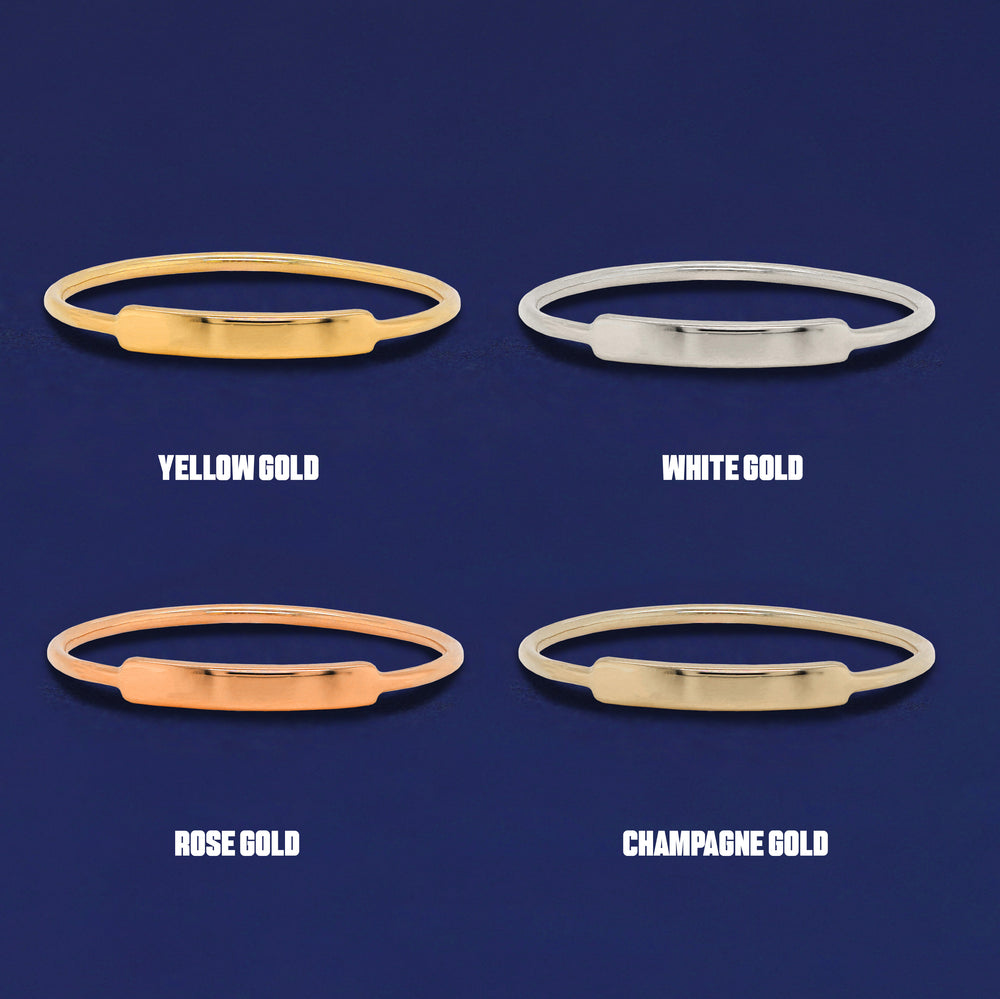 Bar Ring - Sustainable Fine Jewelry - Automic Gold