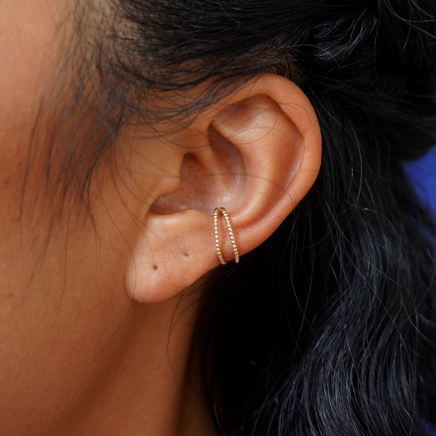 Automic Gold Bead Cuff | Minimalist Sustainable Fine Jewelry