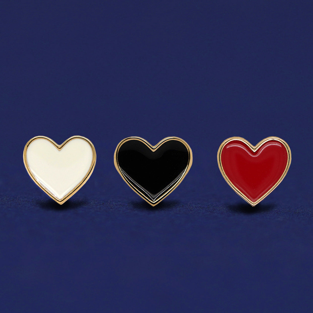 Automic Gold Enamel Heart Earring | Sustainable Fine Jewelry